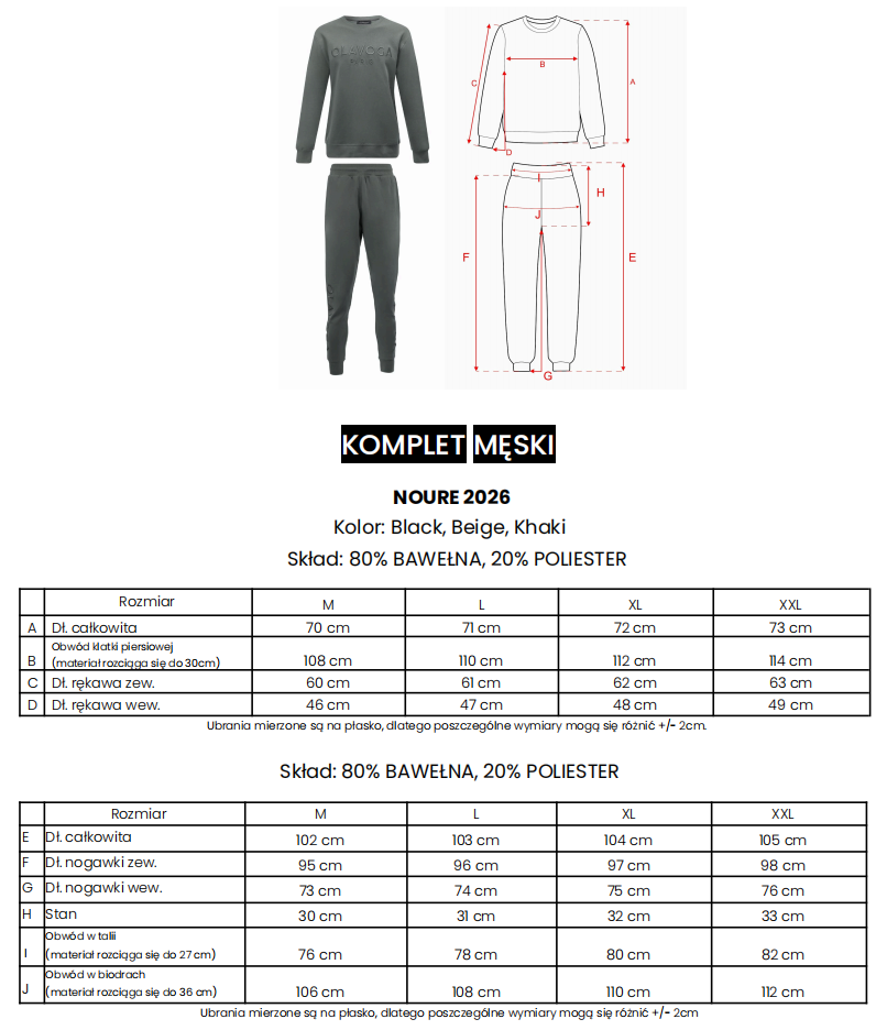 Komplet męski OLAVOGA NOURE 2026 czarny - maWer Fashion